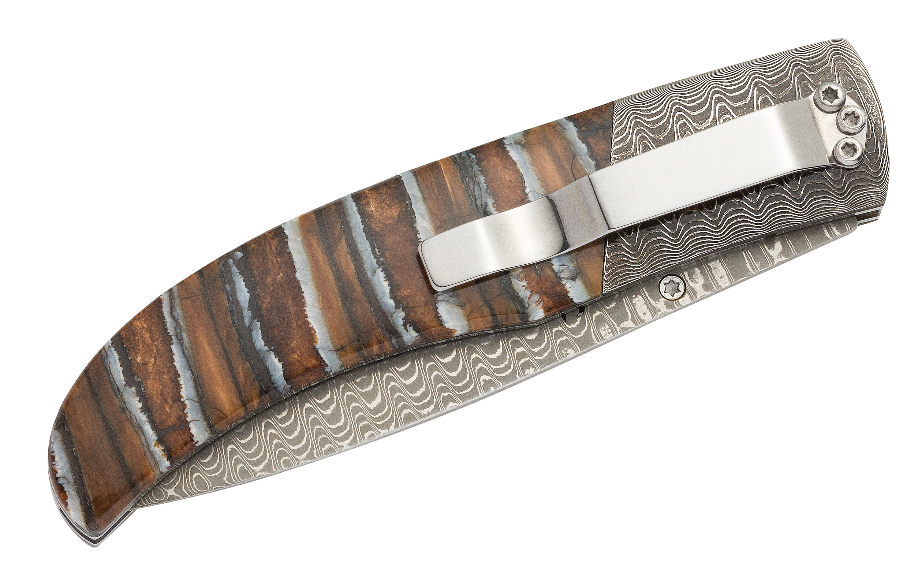 Damascus Folder – Mammoth Tooth - Knife - Browning