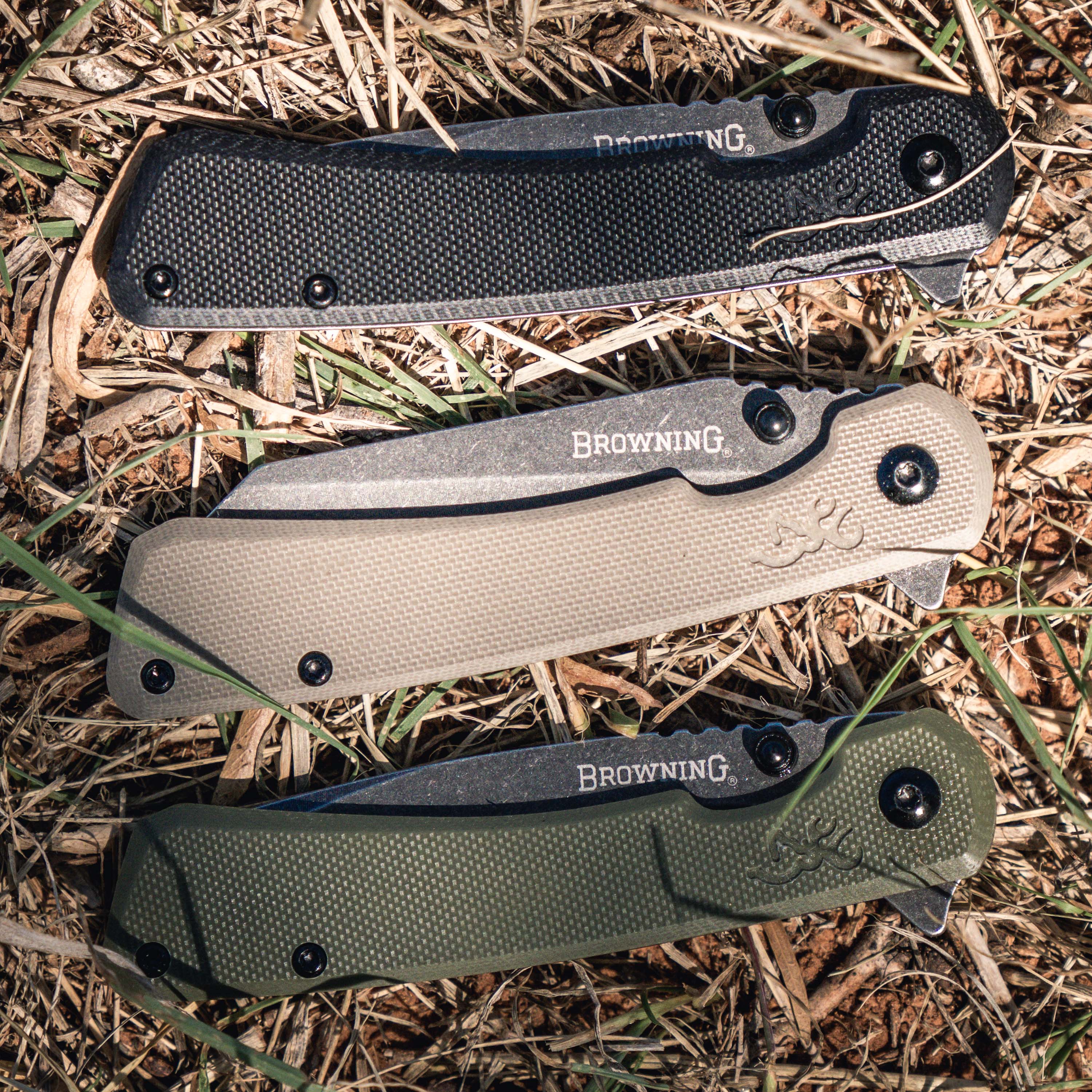 Branded Rock Folder - EDC Knife - Browning