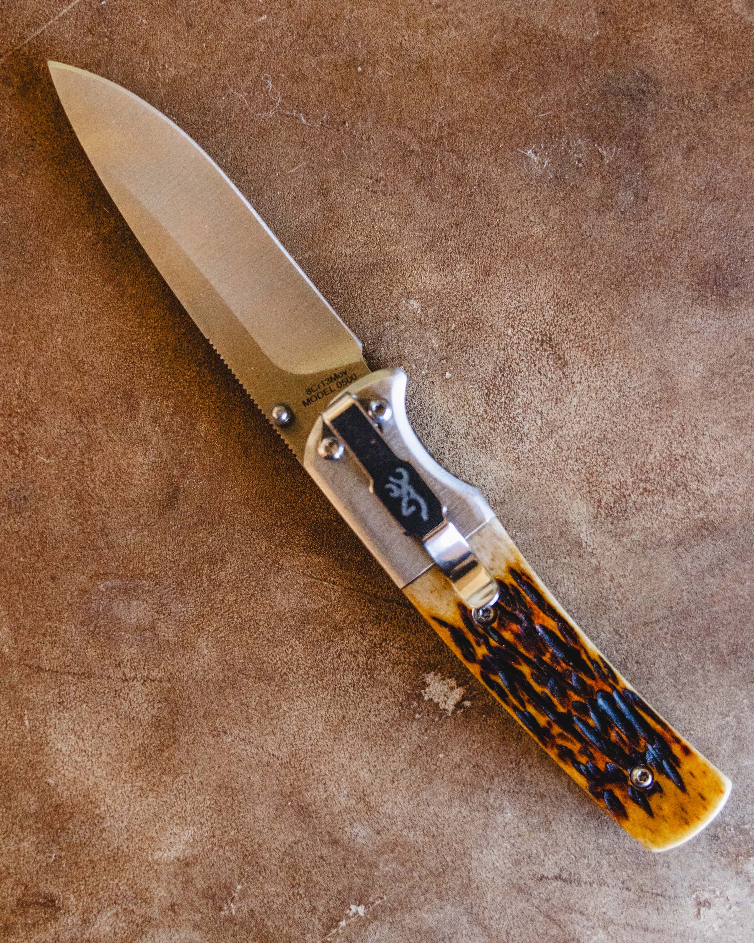 Buckmark Hunter Bone Folder - Hunting Knife - Browning