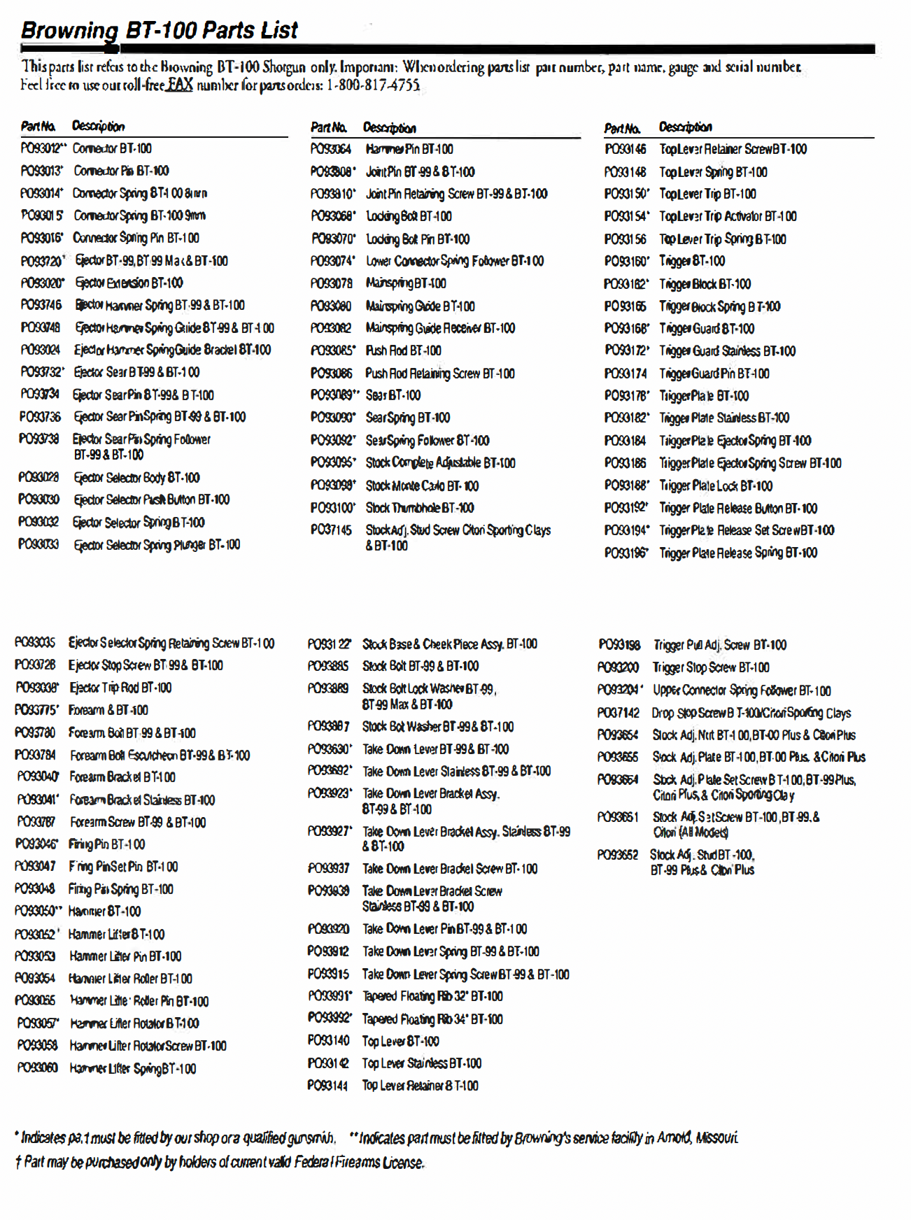 BT-100 Owner's Manual